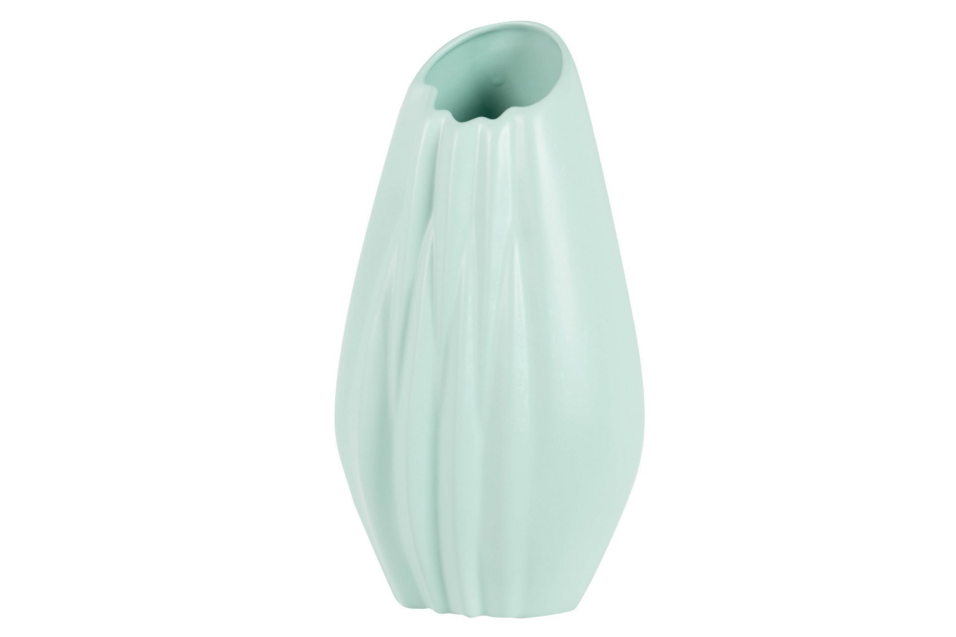 Florero Ceramica Turquesa Mate 22x19x45 Cm | Leroy Merlin