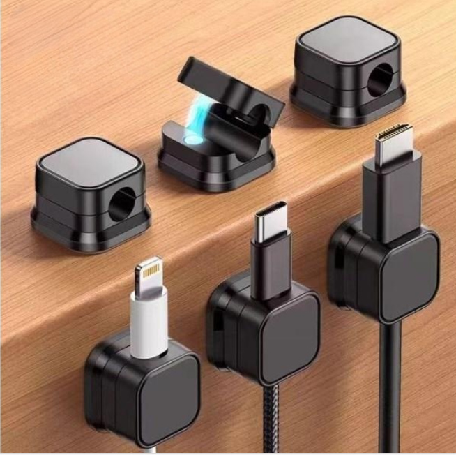 Lot de 6 clips magnétiques autocollants pour organiser les câbles (HDMI ...
