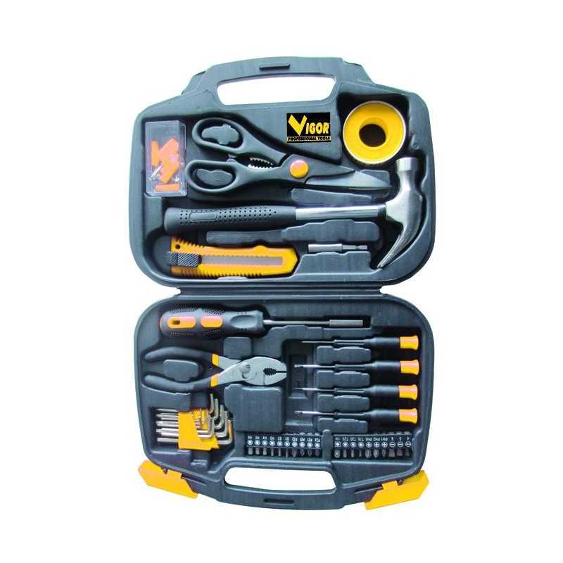 Ensemble d'outils Vigor Case Art.Vau-V124 Pièces 124 | Leroy Merlin