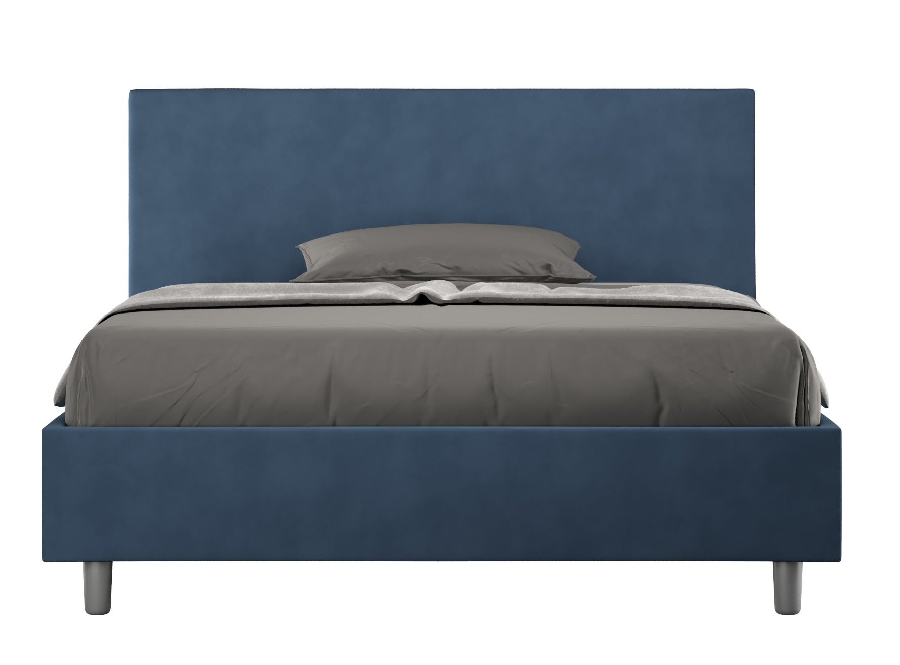 Cama adulta moderna de microfibra Adelyne-Color Azul marino-Ropa de ...