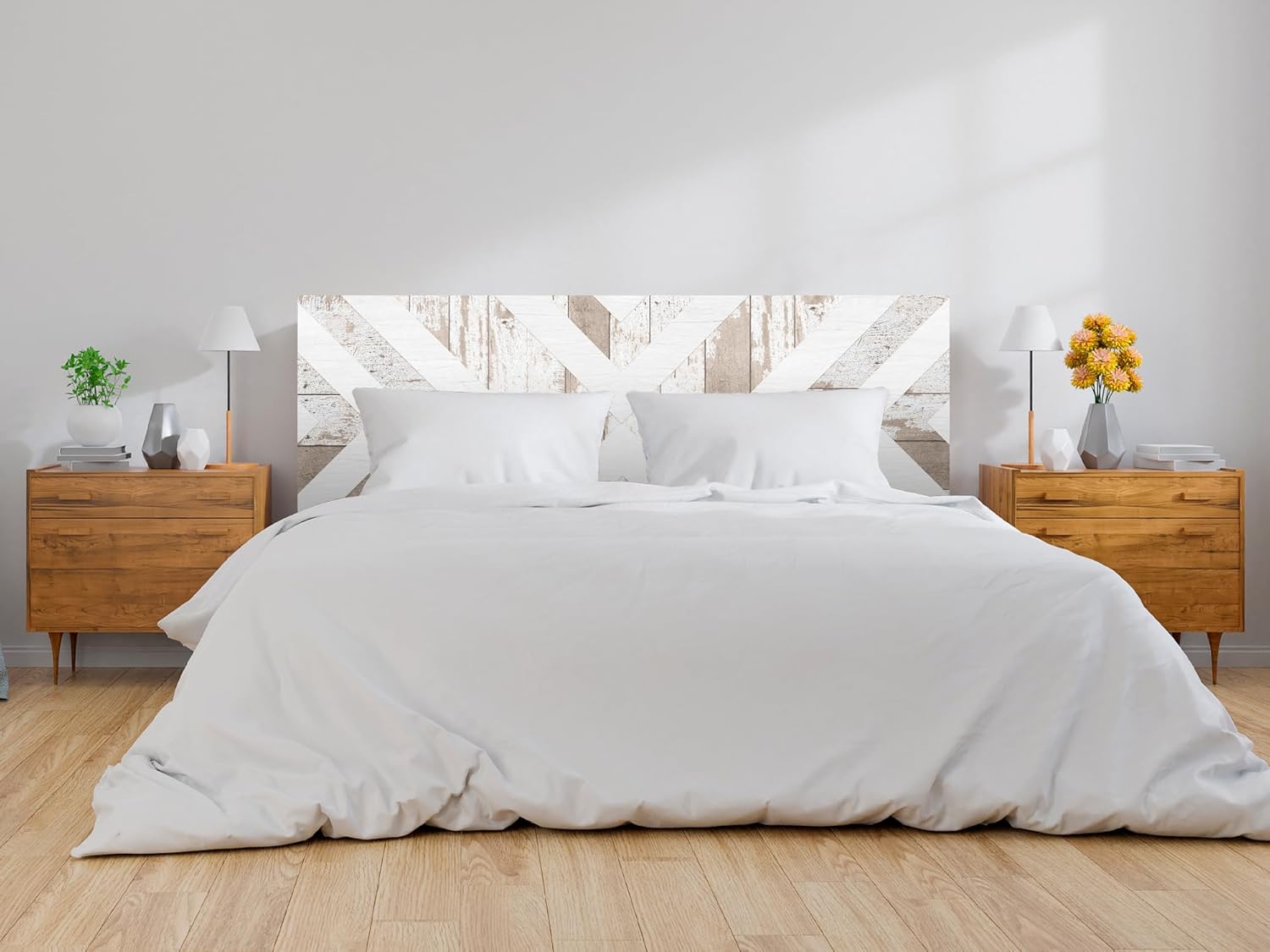 Oedim Tête de lit PVC imitation bois ancien | 115 x 60 cm | Tête de lit ...