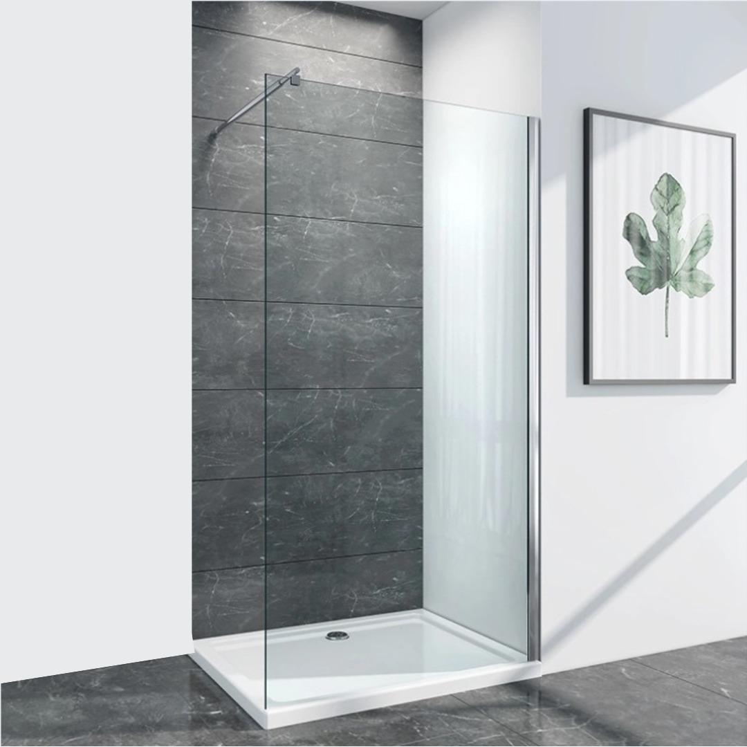 Cabine de douche Frascio à l'italienne 65 cm de hauteur 200 cm verre ...