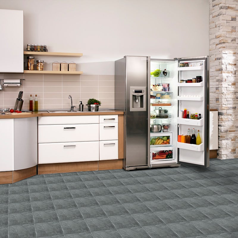 Suelo autoadhesivo de PVC,efecto mármol gris,30×30 cm,8 m²,impermeable ...