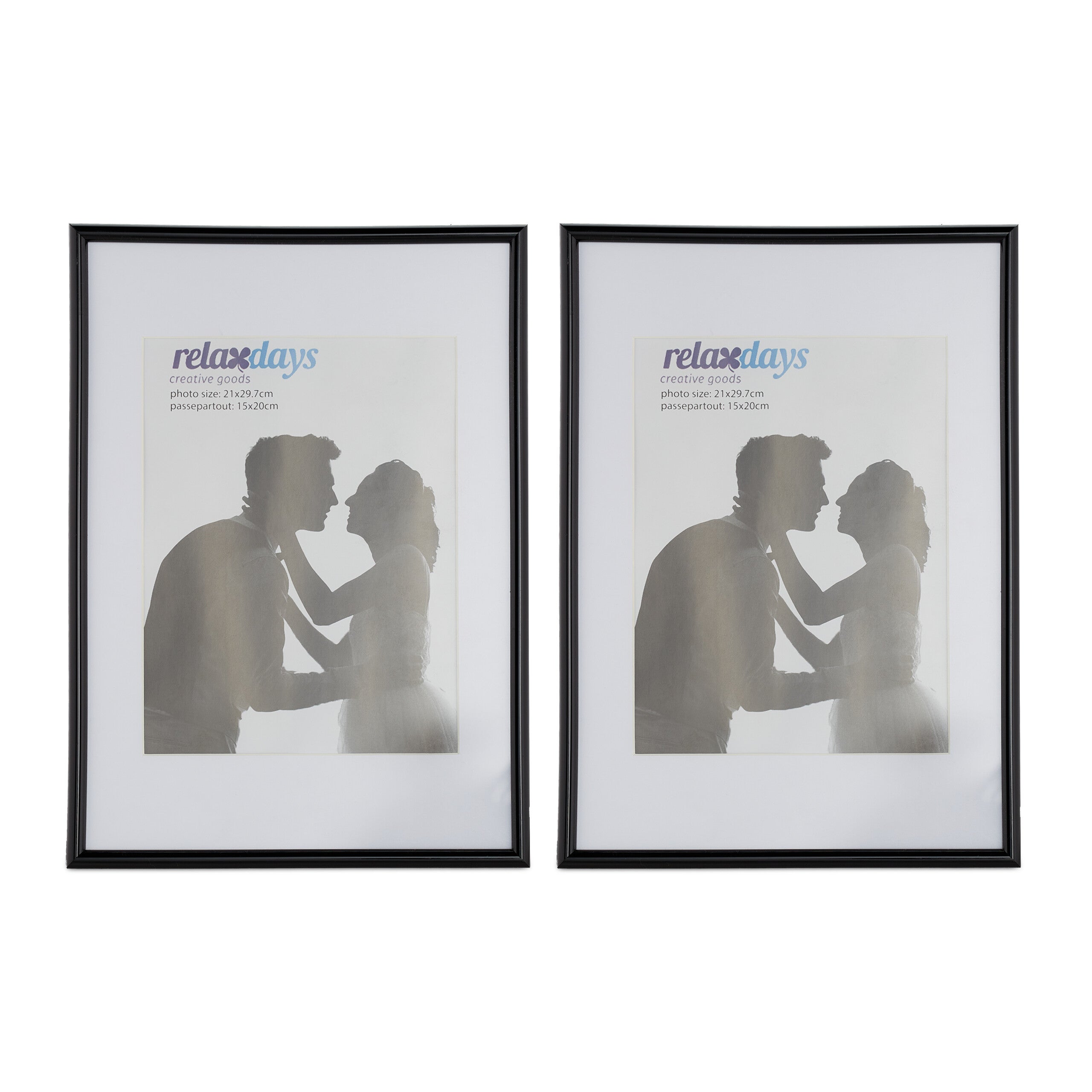 Cadres photo, lot de 2, 20x30 cm, passe-partout 15x20 cm, picture frame ...