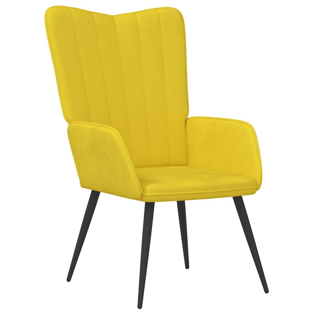 Poltrona Relax | Sedia Relax Giallo Senape in Velluto CFW62356 | Leroy ...