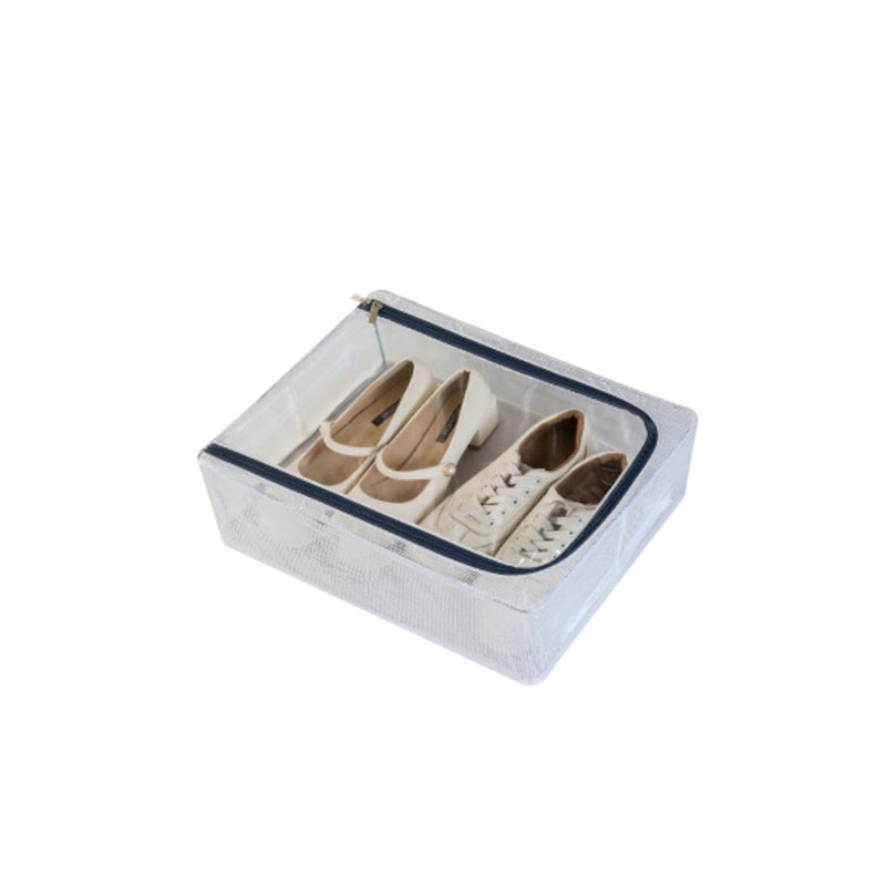 Boîte de rangement transparente blanche, boîte à cadre en acier en ...