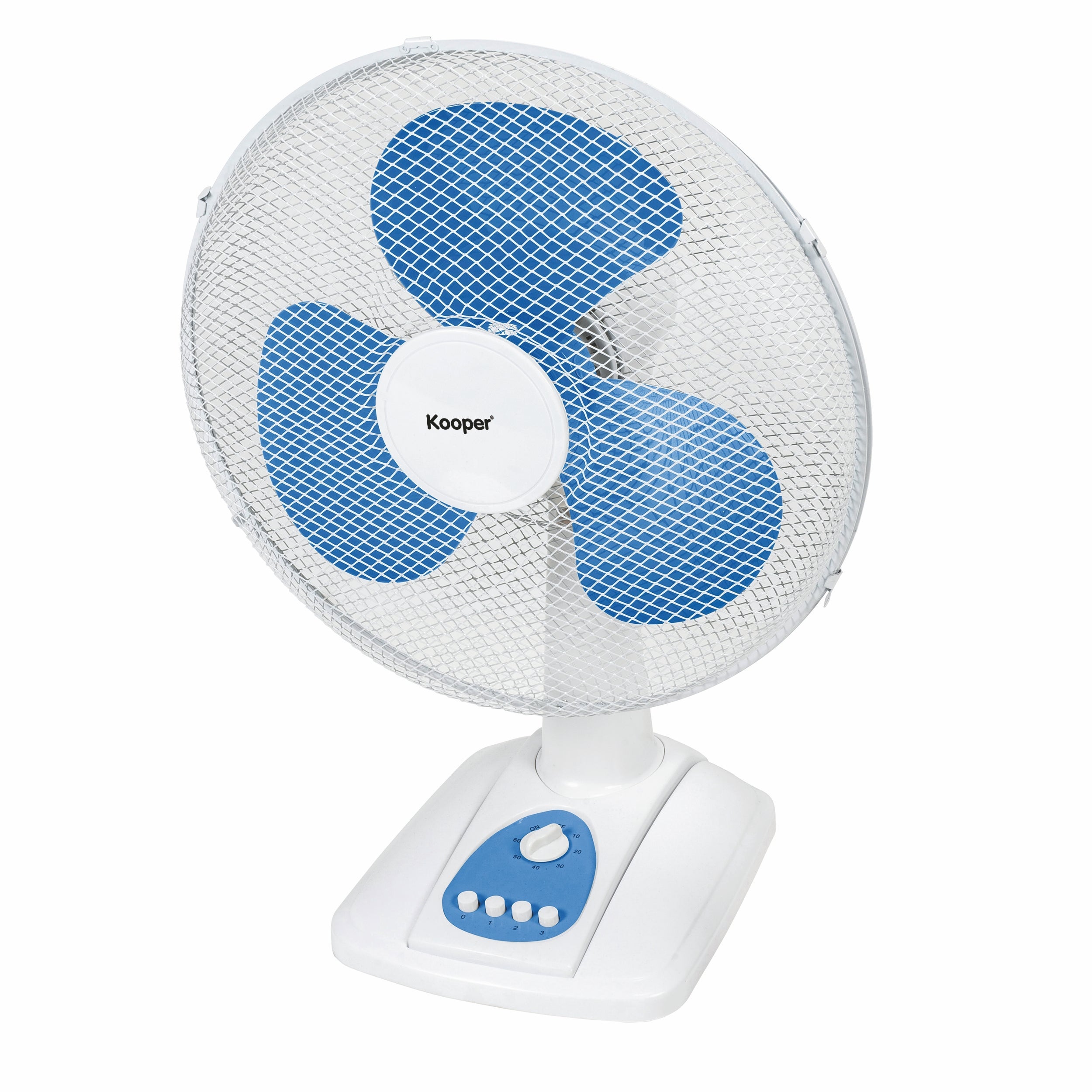 Ventilateur de table bleu clair 45W à 3 vitesses avec inclinaison ...
