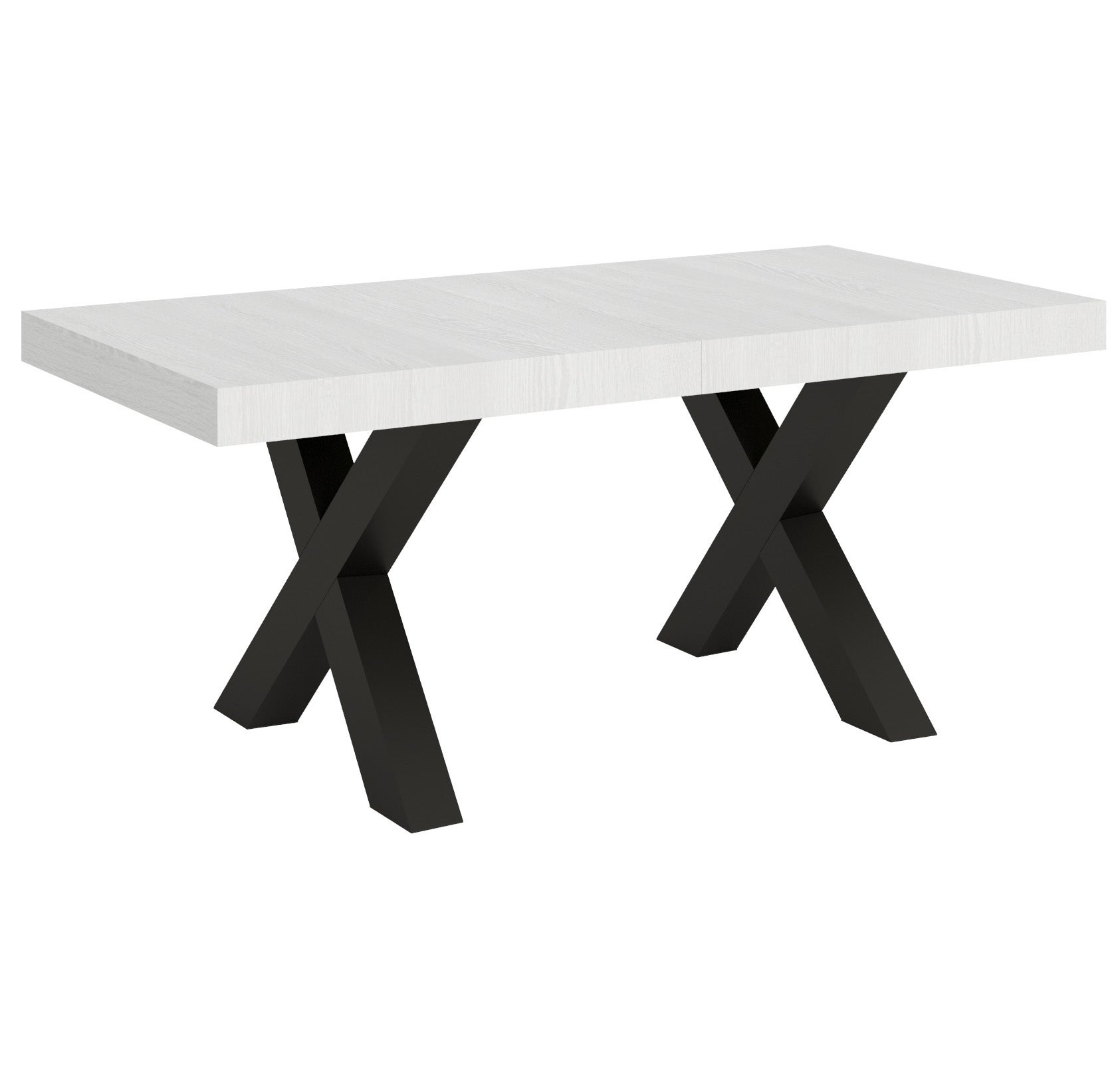 Table extensible 90x180/284 cm Traffic Frêne Blanc cadre Anthracite ...