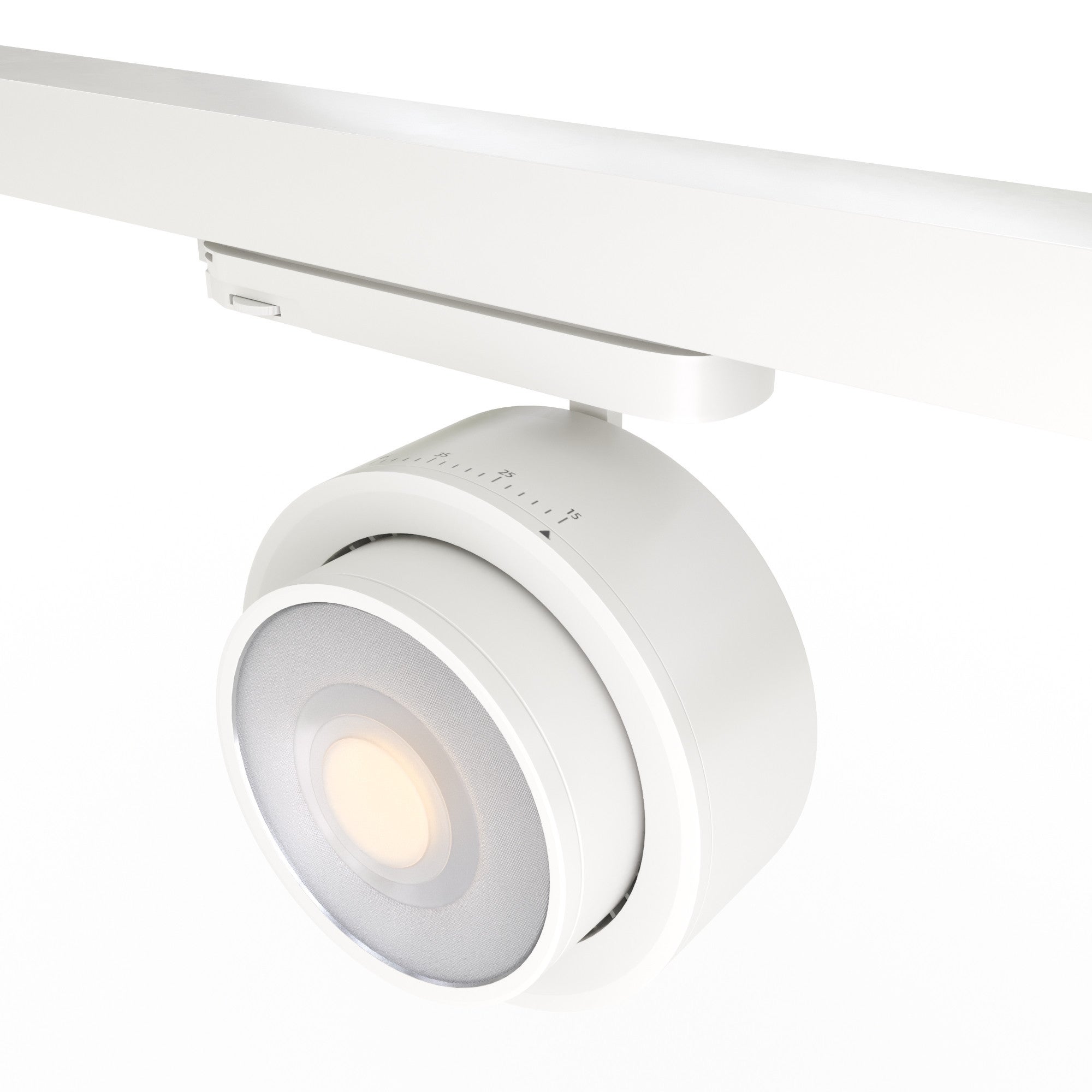 Projecteur LED circulaire pour rail triphasé 35W - ZOOM 15º- 45º ...