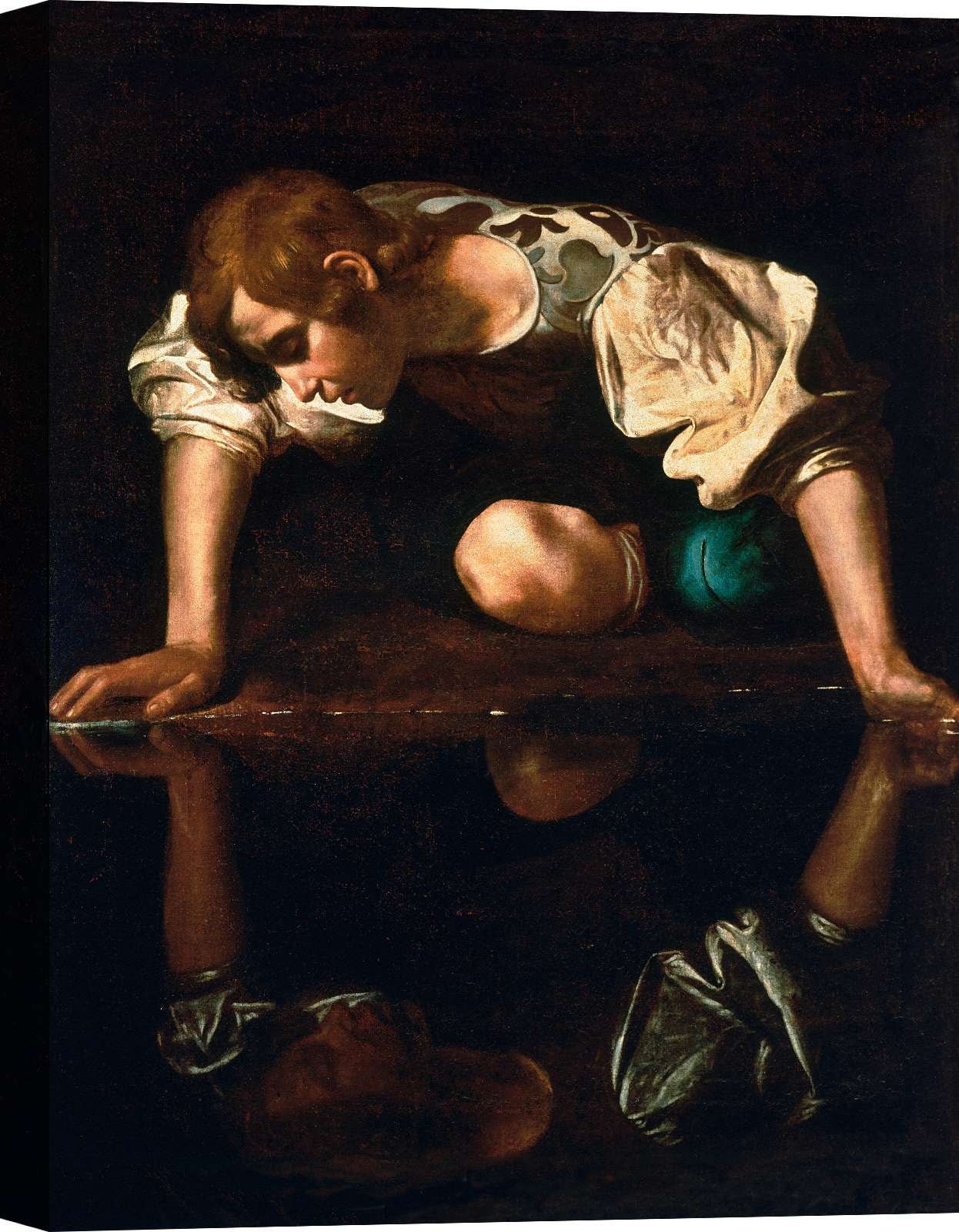 Cuadro de arte clásico - impresión sobre lienzo - Caravaggio, Narciso ...
