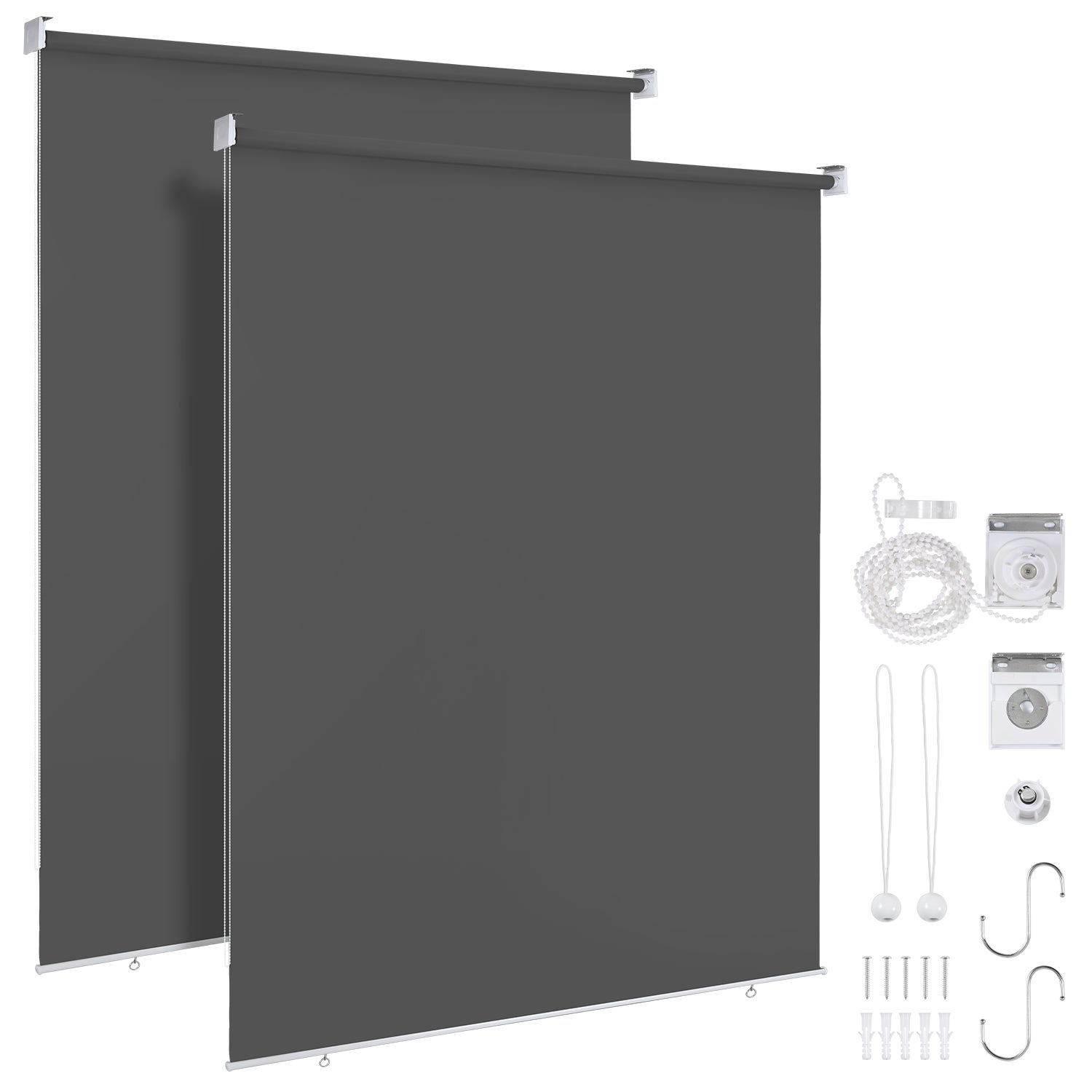 Lot de 2 140x240CM Store vertical Stores Extérieur pour terrasse ou ...