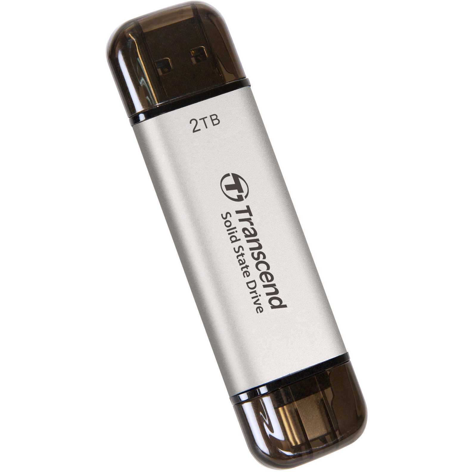 TRANSCEND TS2TESD310S ESD310S SSD EXTERNE, 2 To, USB 10 Gbit/s, TYPE C ...