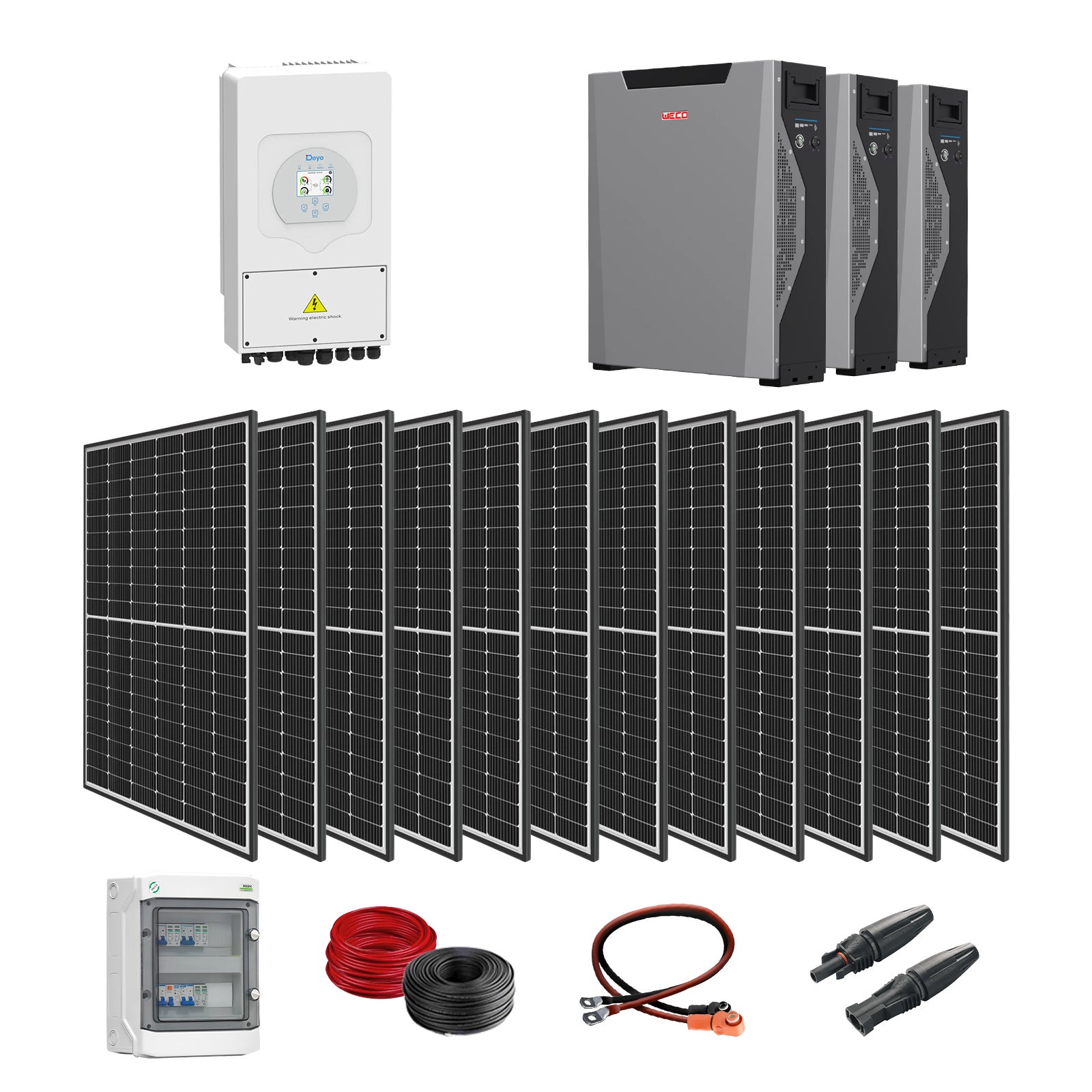 Kit litio Deye D7 30 kWh/día con batería WeCo 15,9 kWh 100% DOD | Leroy Merlin