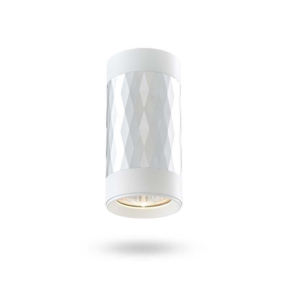 Spot plafonnier tube argent/blanc GU10 Videx Trevor | Leroy Merlin