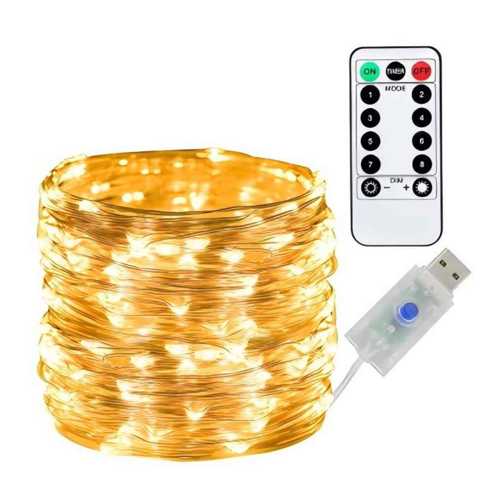 [Paquete de 2] Cadena de luces LED de 20 m, 200 luces, cable de cobre ...