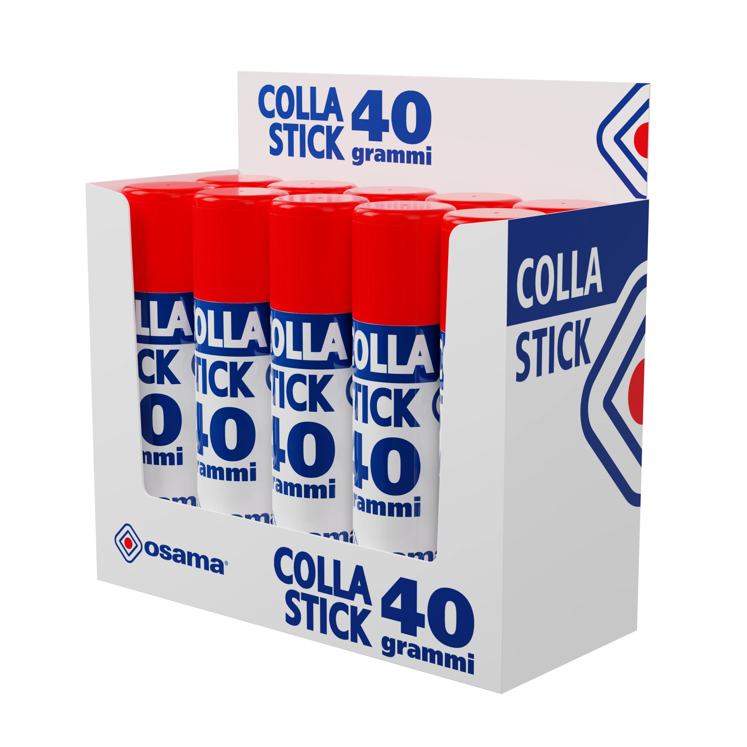 Osama - Colla Stick Extra Forte, Box da 10 Pezzi, 40 gr - Set Colle ...