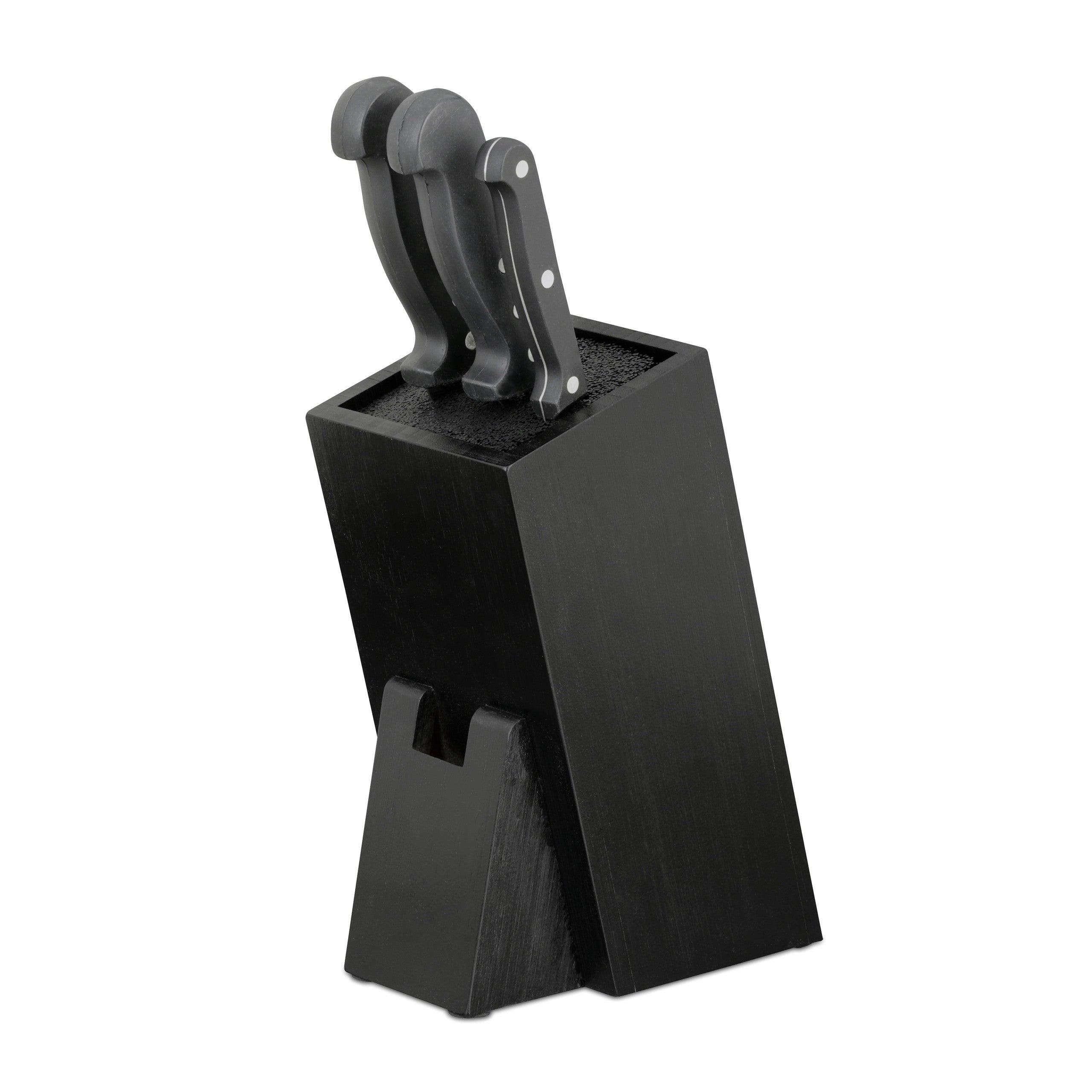 Taco para cuchillos de cocina, Bambú, 25x11x17 cm, Negro, Relaxdays ...