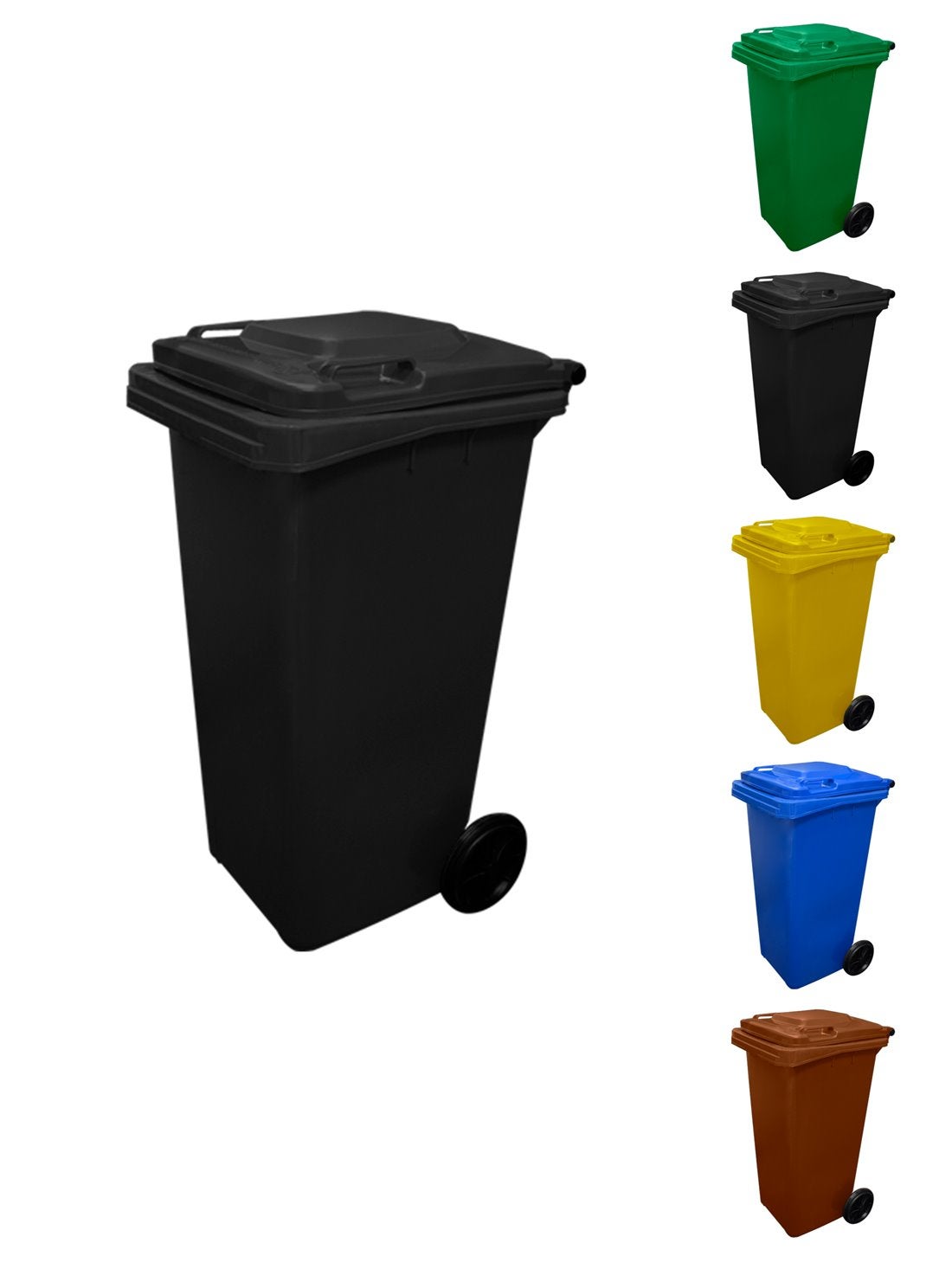 Contenedor de Basura Reciclables de Colores con Ruedas 240L | 240 L ...