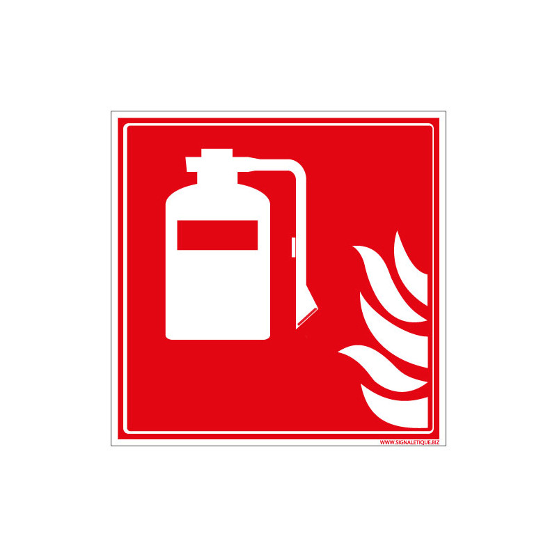 PANNEAU INCENDIE EXTINCTEUR MOUSSE (A0600) 125 x 125 mm Matière ...