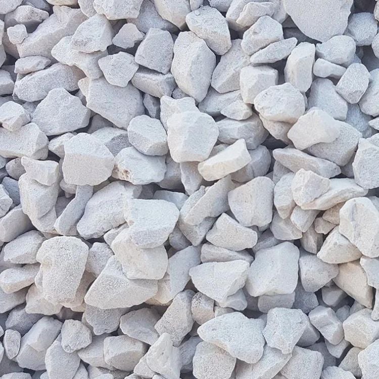 Pack +/- 1,5T ≃ 20M² (2 X 750Kg) Gravillon Calcaire SUPER Blanc Ø 6/14 ...