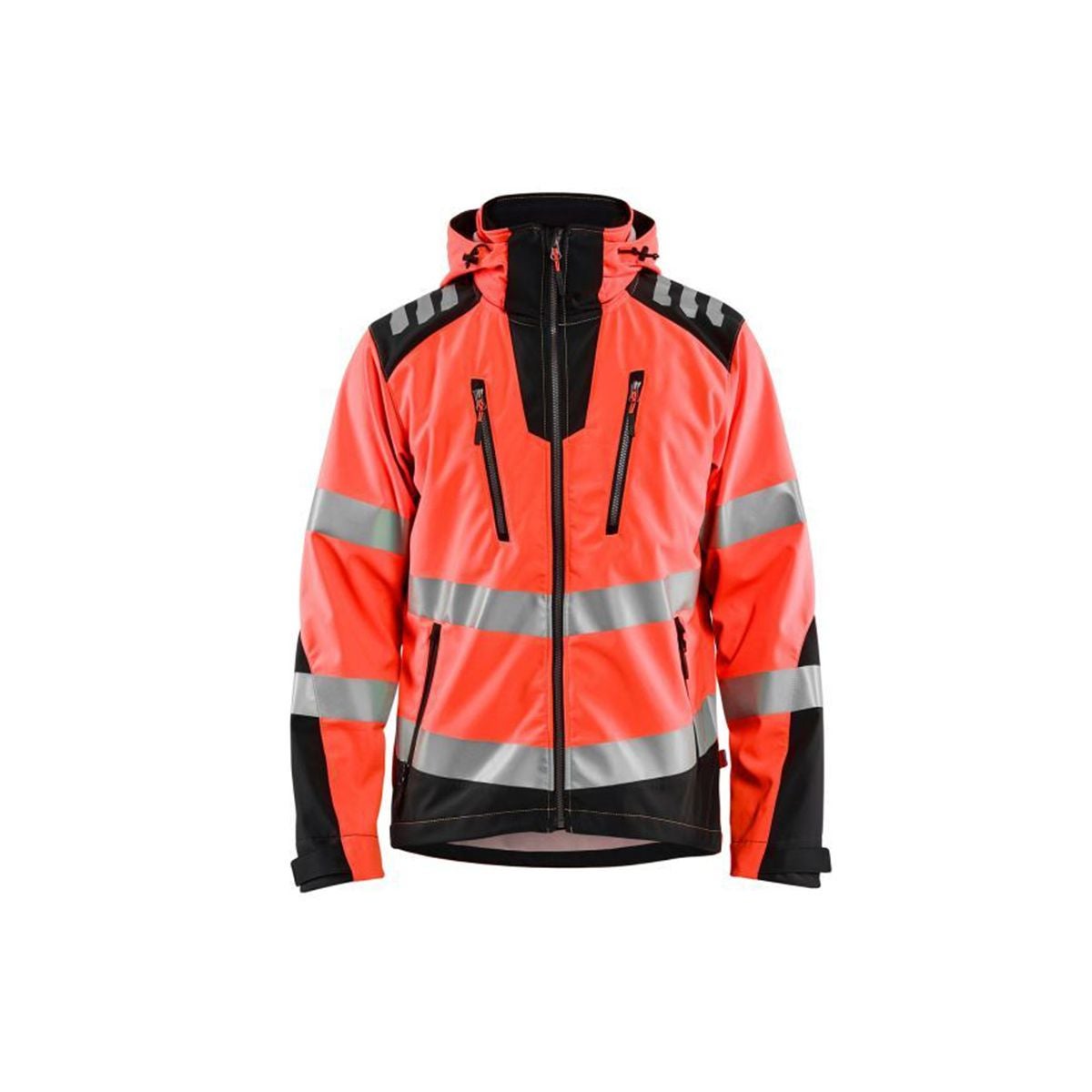 Veste Softshell haute-visibilité Rouge fluo/Noir - Blaklader - Taille L | Leroy Merlin
