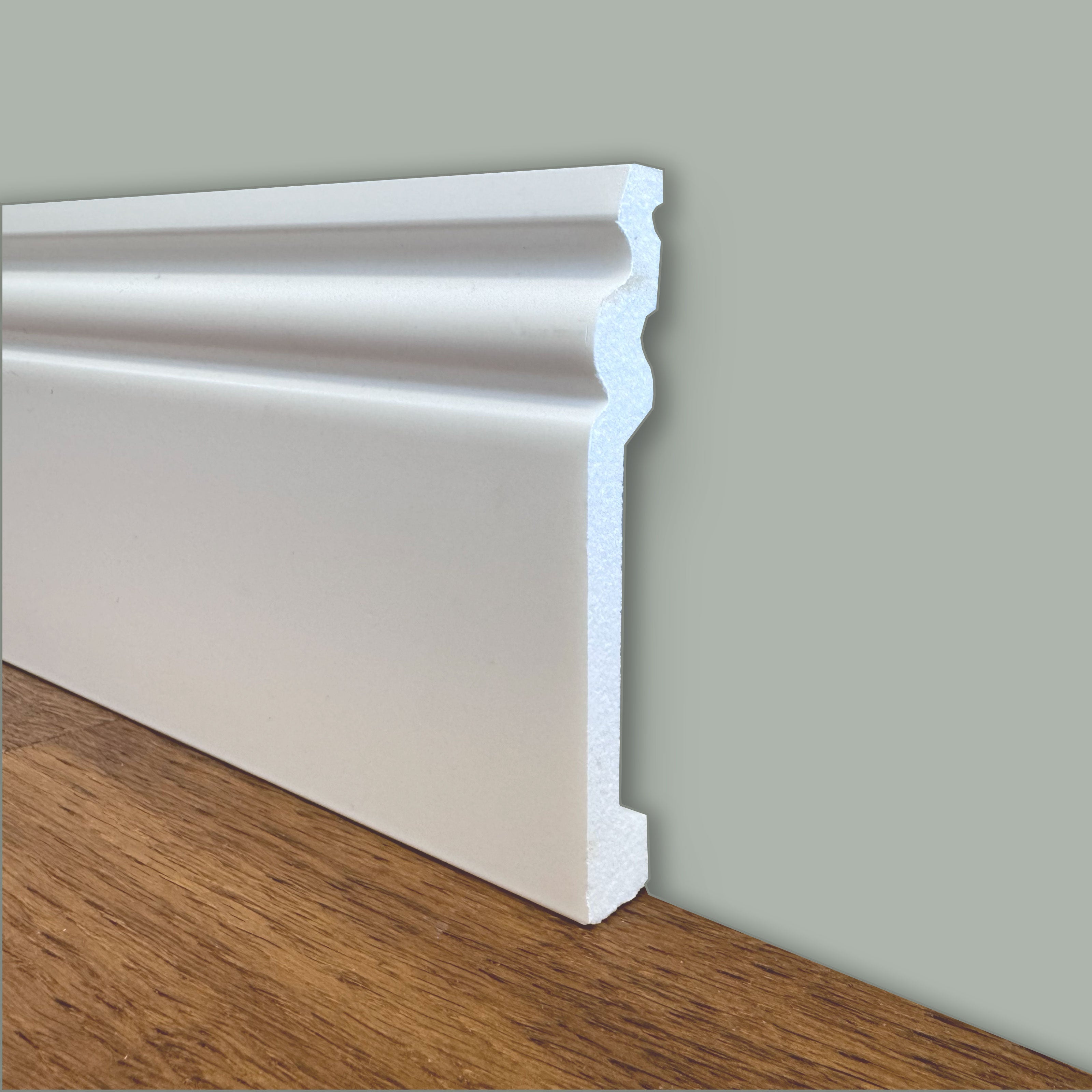 Plinthe DUCALE en POLYMERS BASICBOARD 100x15mm - BLANC à peindre (prix ...