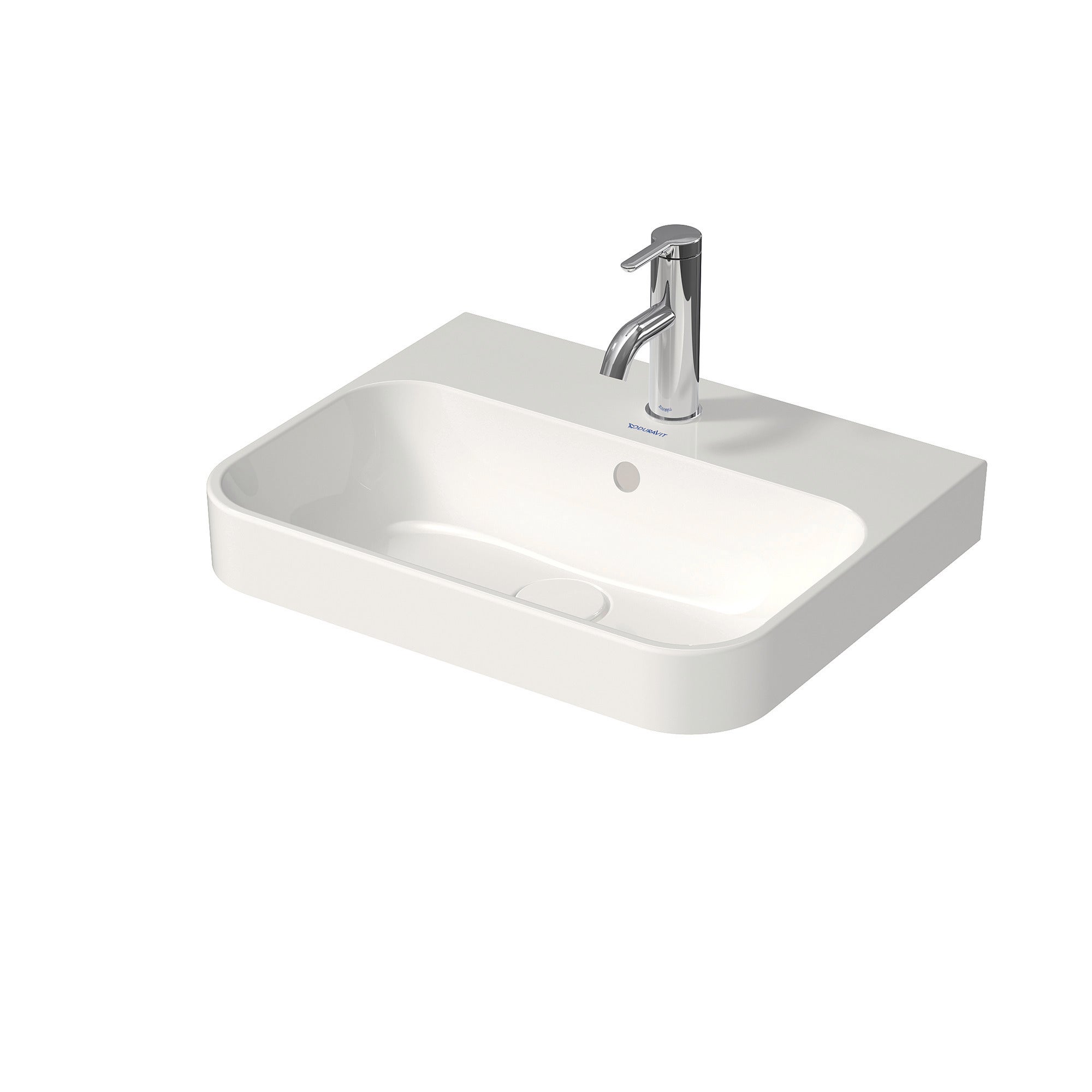 Duravit Happy D.2 Plus Fregadero de sobremesa, sin agujero para grifo ...