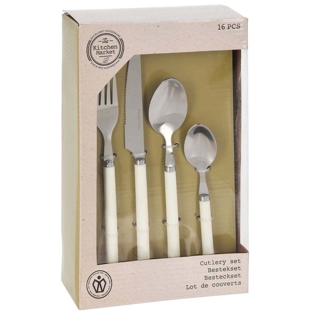 Cuberteria mango plastico 16 piezas | Leroy Merlin