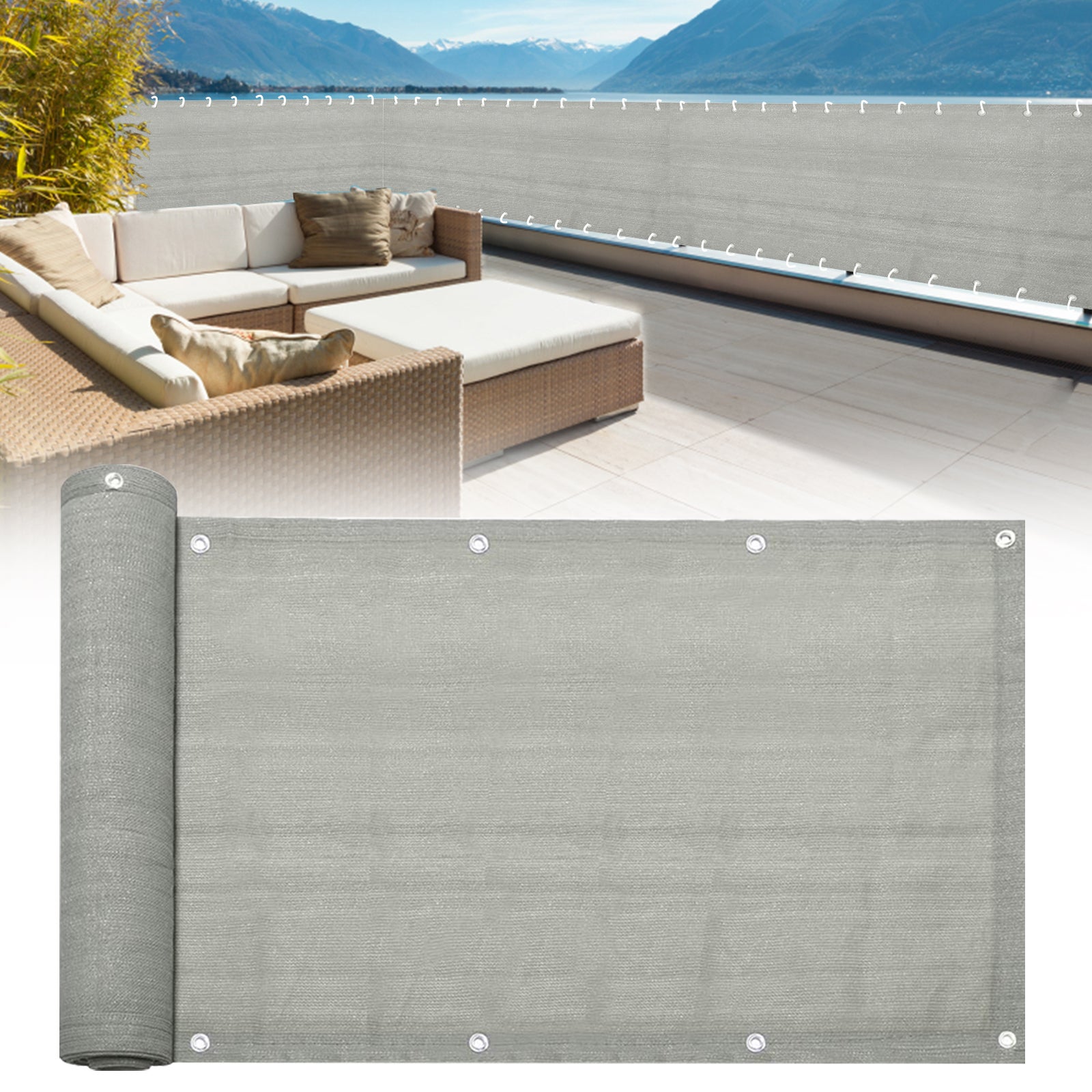 Brise vue Pour Balcon HDPE Jardin Terrasse Anti-UV Ecran de Balcon ...