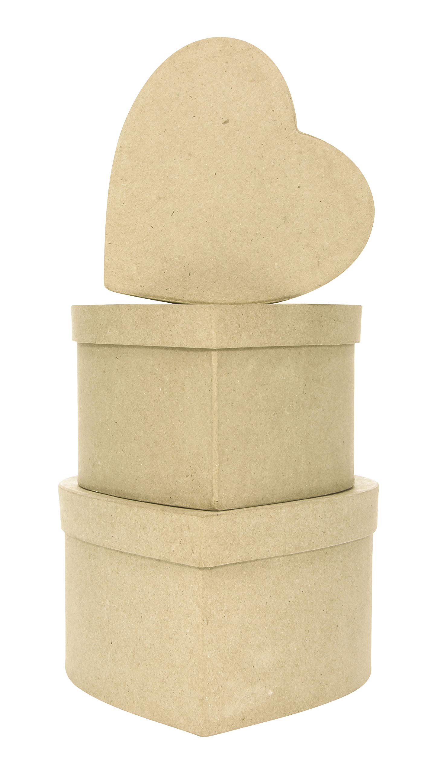 Decopatch scatole a forma di cuore di piccole dimensioni, 3 pezzi ...