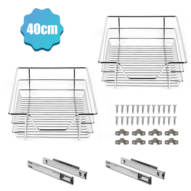 Armario de cocina telescópica de 4x 40 cm de cocina de cocina plateada ...