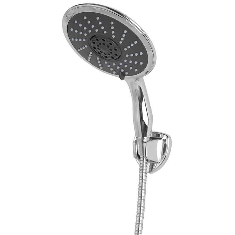 Ensemble de douche chromé multijet 3 fonctions avec support inclus ...