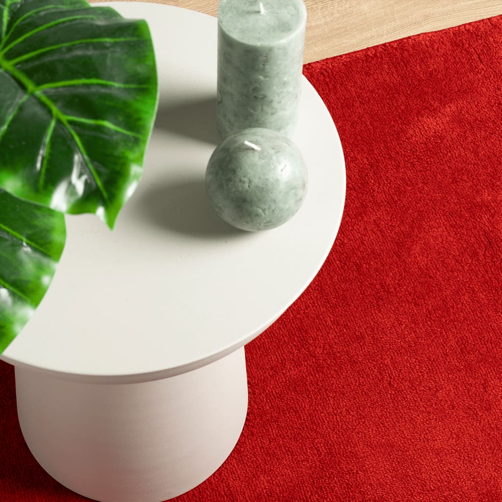 Tapis Salon | Tapis Chambre | Tapis OVIEDO à poils courts rouge 160x160 ...