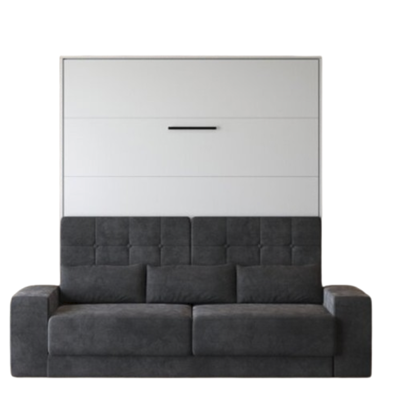 Lit escamotable 160x200cm Vertical Canapé Anthracite Lit Mural SUP M1 ...