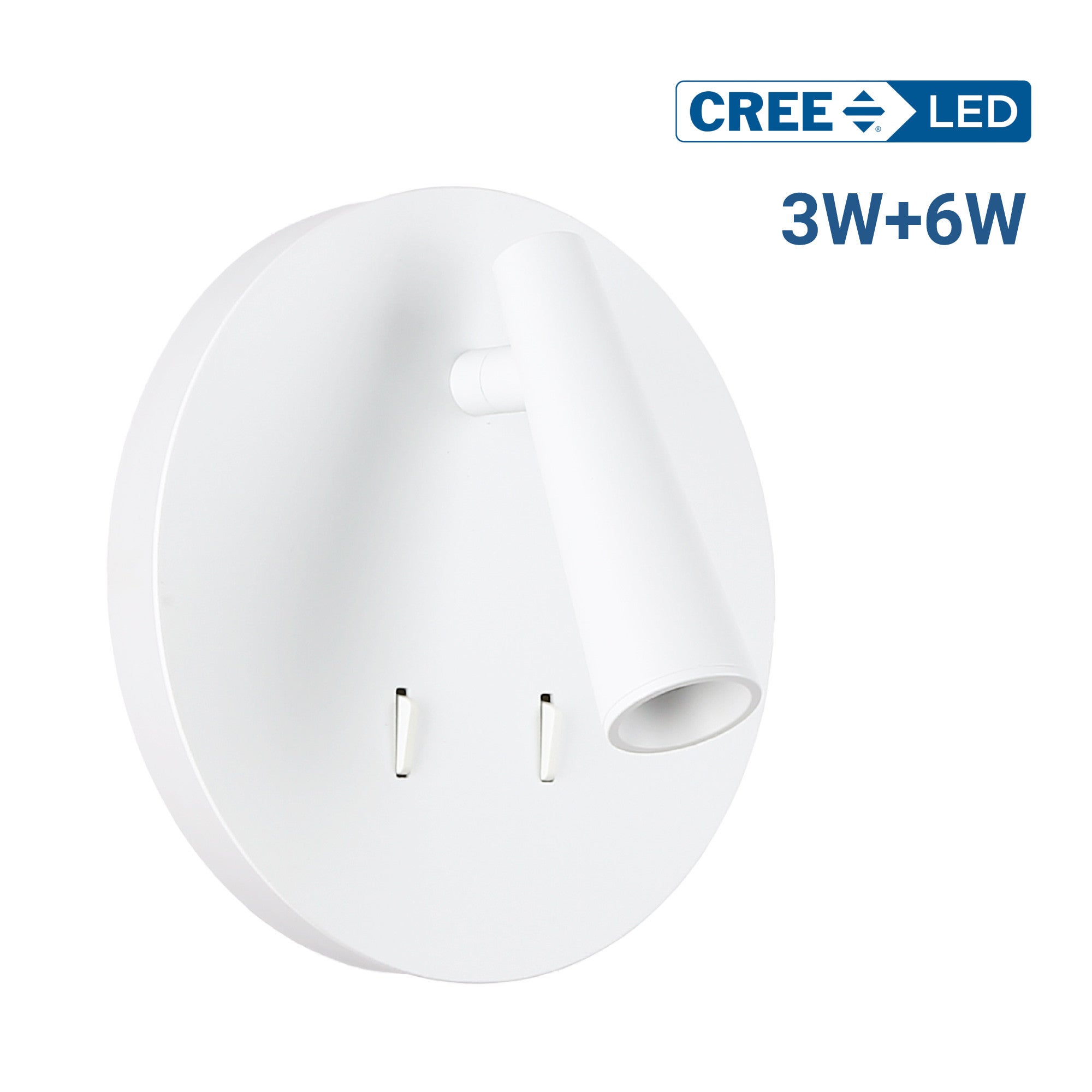 Aplique de pared "FELAM" - 3W + 6W - 2700K - CRI 85 - Blanco | Leroy Merlin