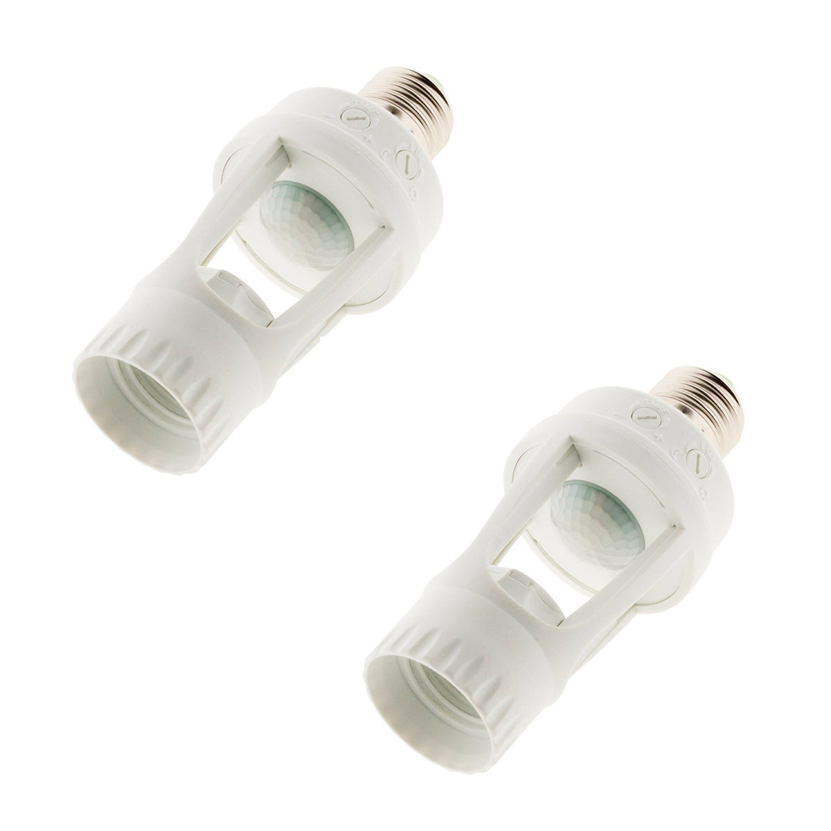 Lot de 2 douilles E27 + détecteur intégré - Blanc - Zenitech | Leroy Merlin