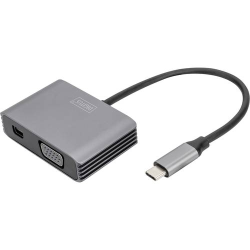 Digitus DA-70825 Mini-Display / USB-C® / VGA Adaptateur [1x USB-C® - 2x ...