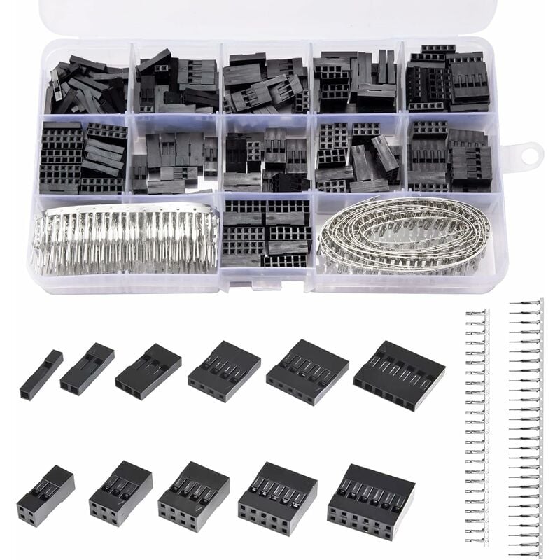 620Pcs 2.54mm JST SM 1-6 Pin Mâle Femelle Connecteur à Sertir avec ...