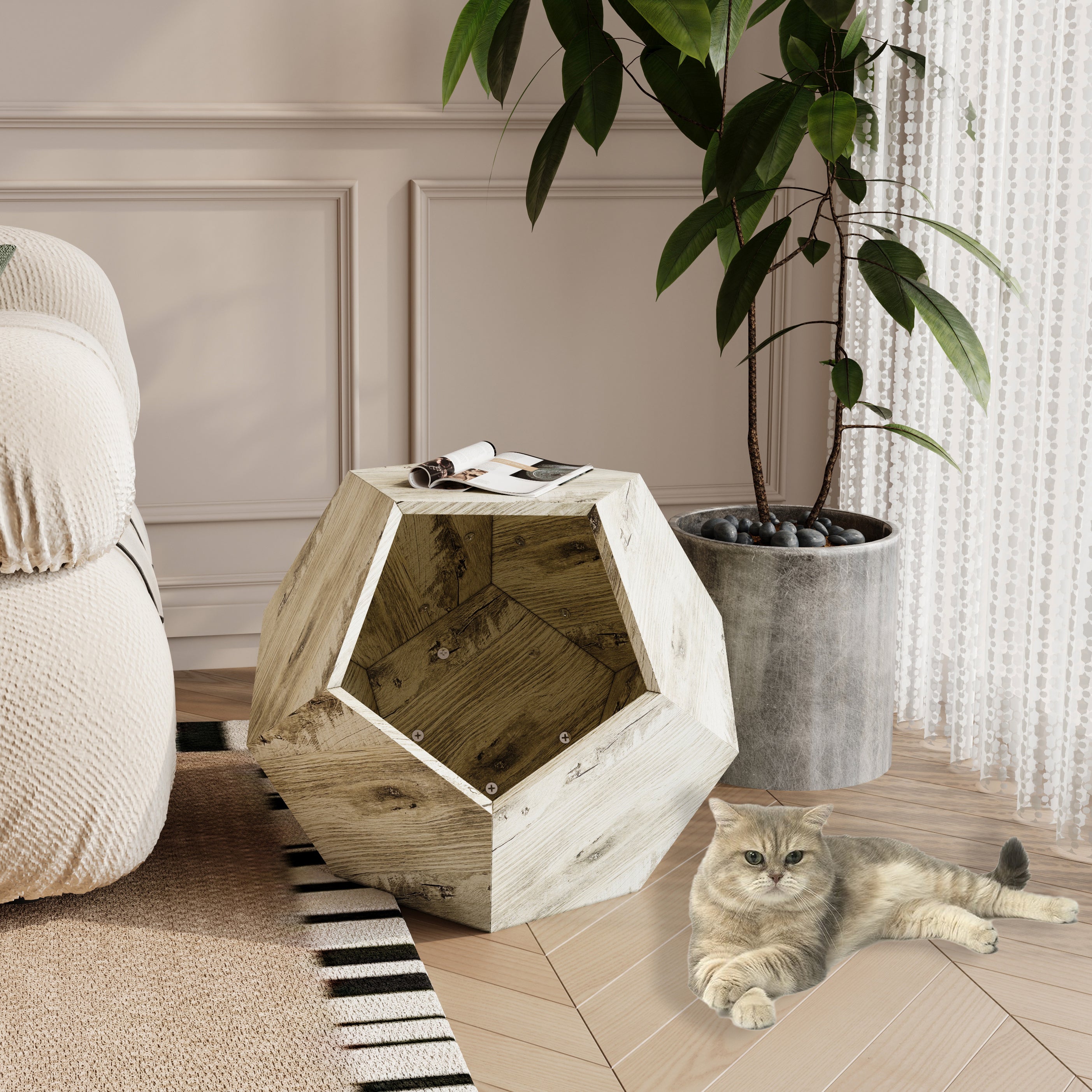 Transporteur pour chat 66 cm table d'appoint canapé cache pot ...