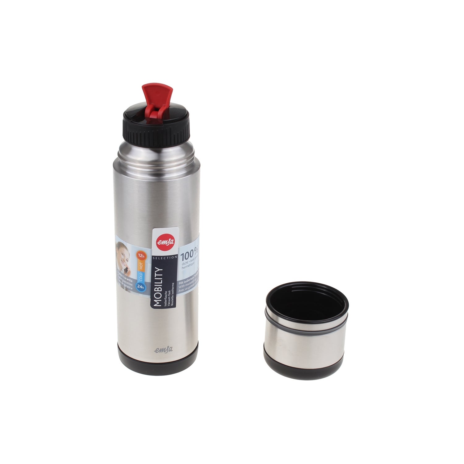 Emsa - mobility thermos / bouteille - 0,5l anthr. - 509237 | Leroy Merlin
