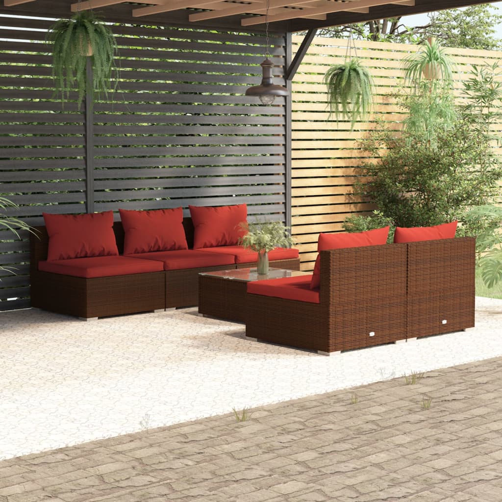 Salon bas de jardin en Acier Marron 5 personnes | Leroy Merlin