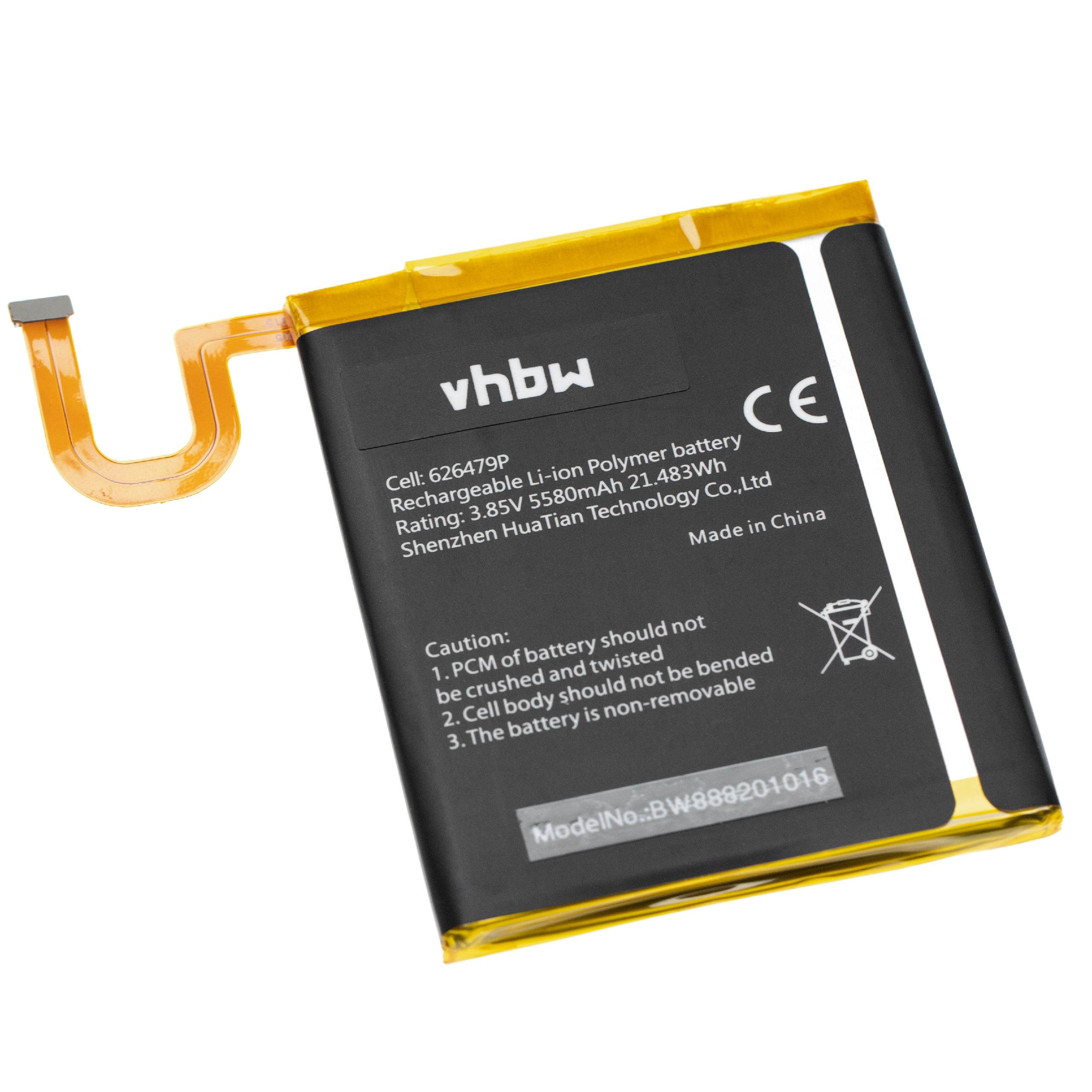 Vhbw Batterie remplacement pour Blackview 626479P pour smartphone (5580mAh, 3,85V, Li-ion ...