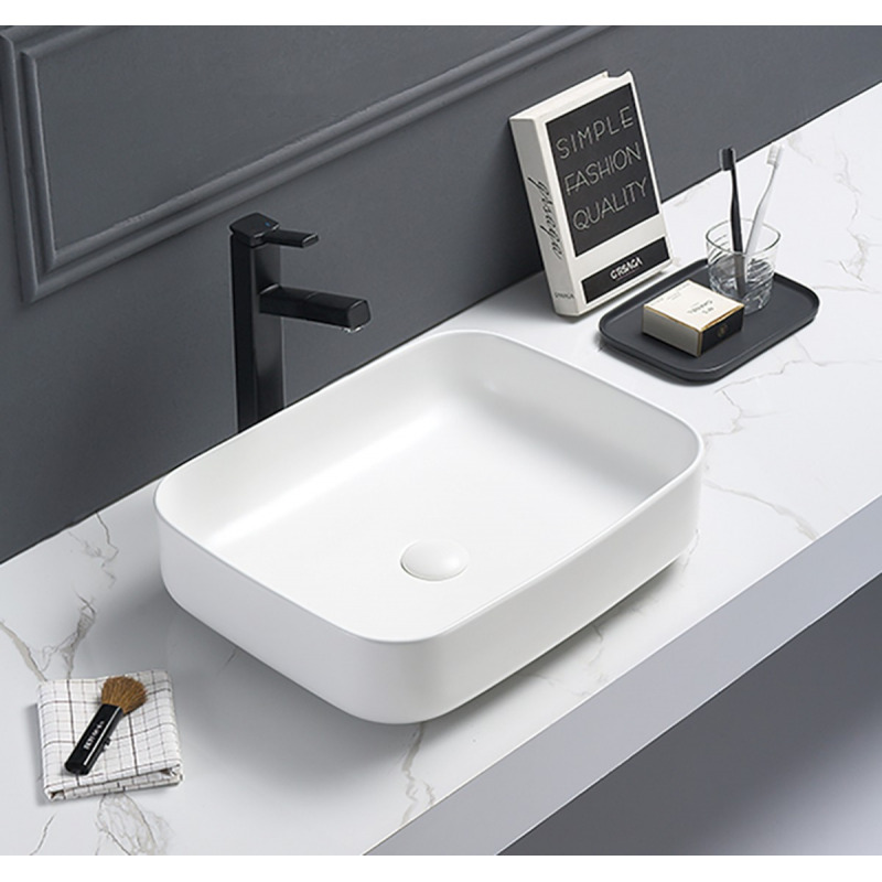 Swiss Aqua Technologies Conjunto de lavabo rectangular 50x39x13cm sin ...