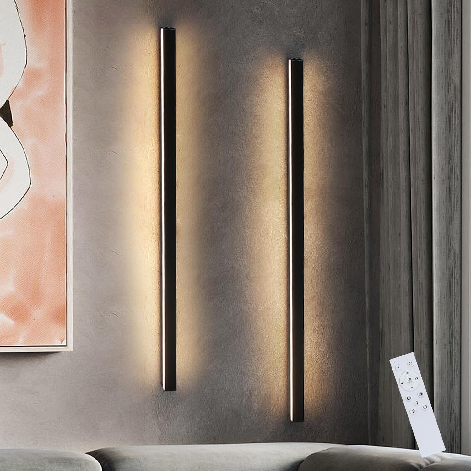 ZMH LED Applique 2ER Indoor Nero 100CM Applique 3000K Corridoio moderno ...