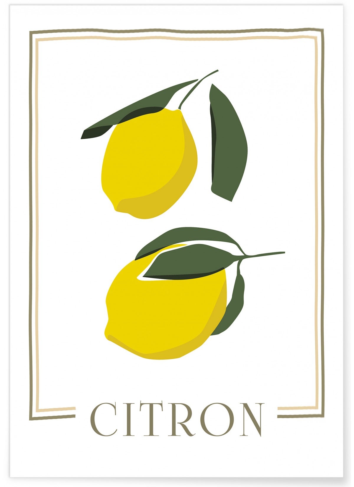 Affiche Abstract Citron - Format A3 - | Leroy Merlin