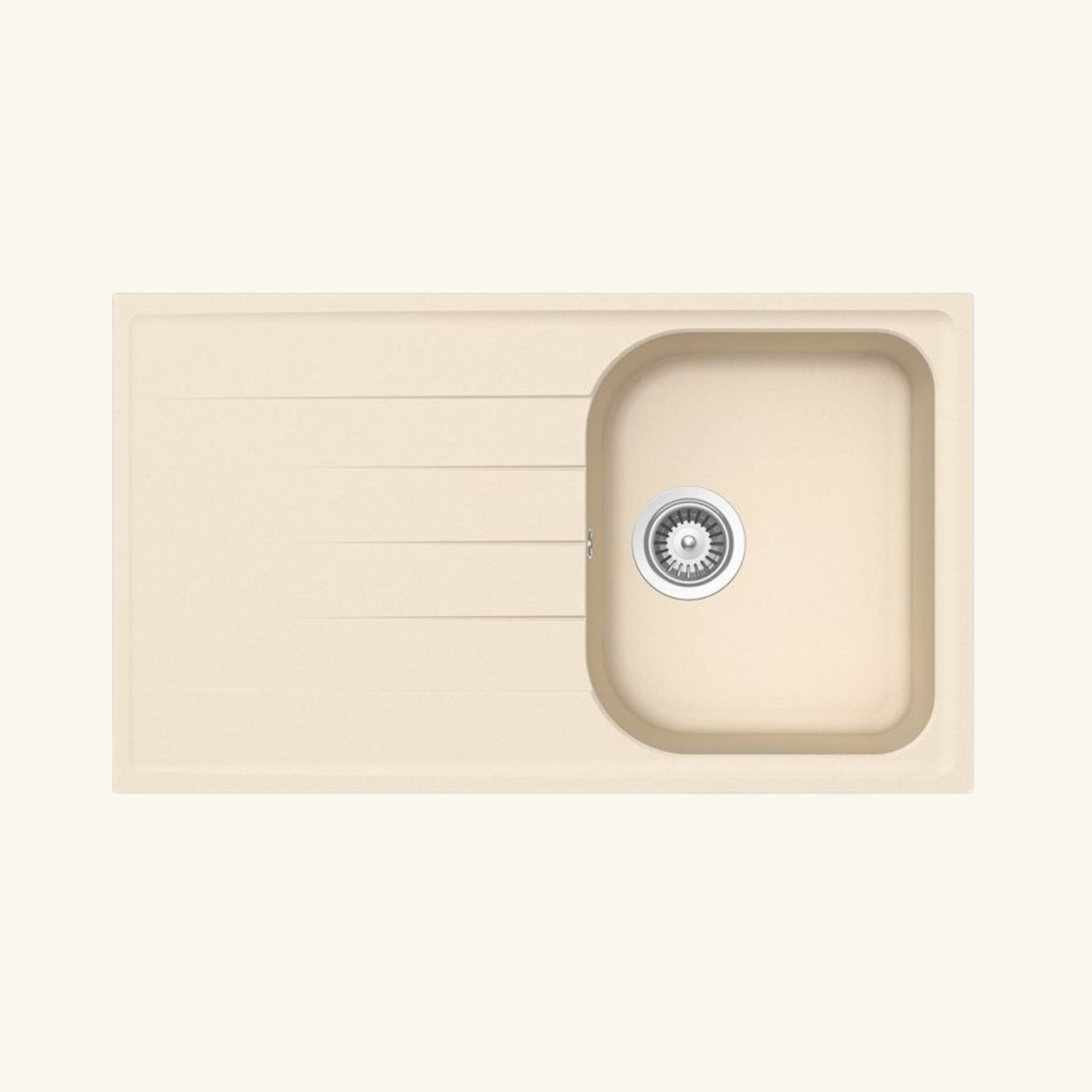 Évier granit beige moonstone Schock VIOLA 1 bac 1 égouttoir | Leroy Merlin