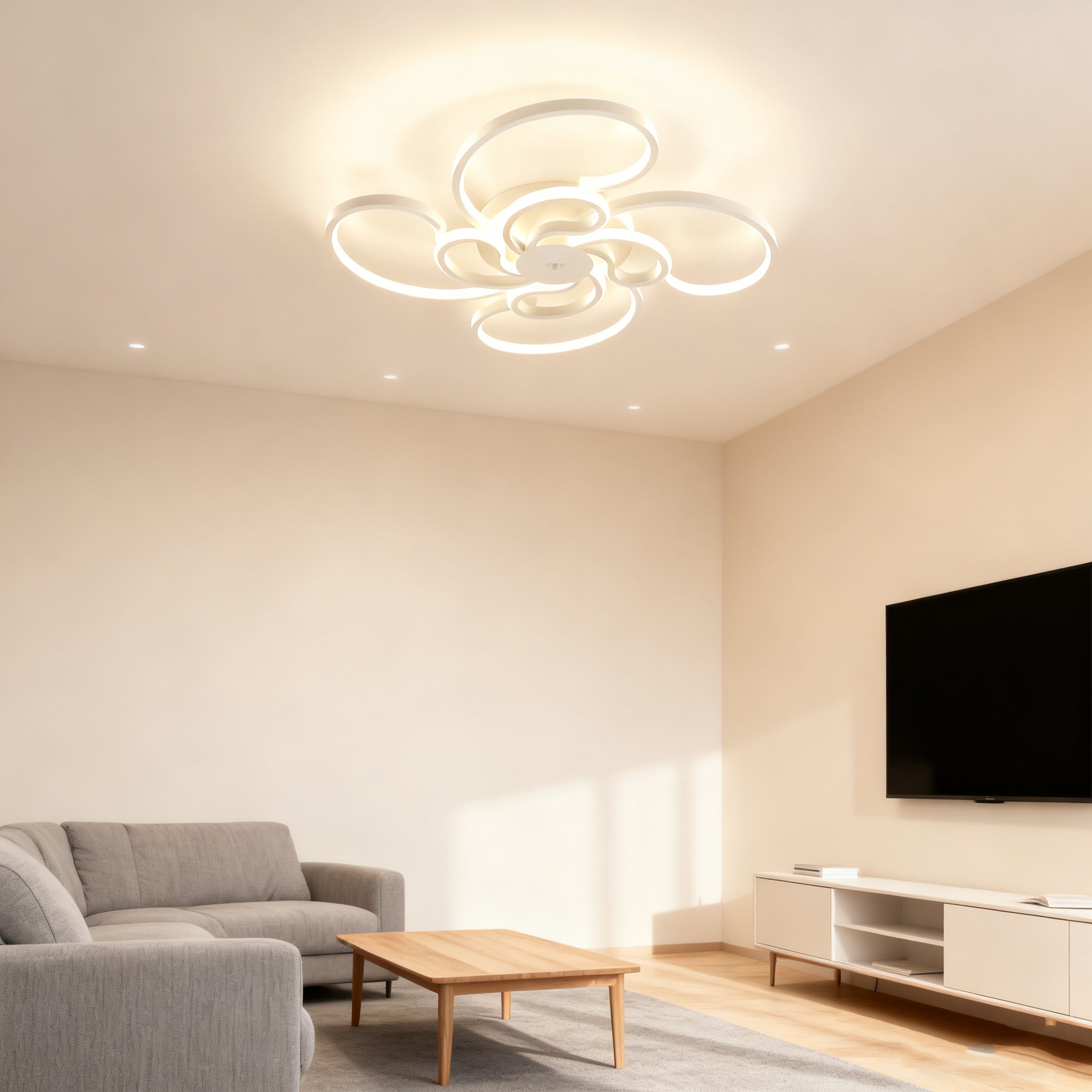 Modern LED ceiling light, no aurora adjustable brightness ceiling light ...