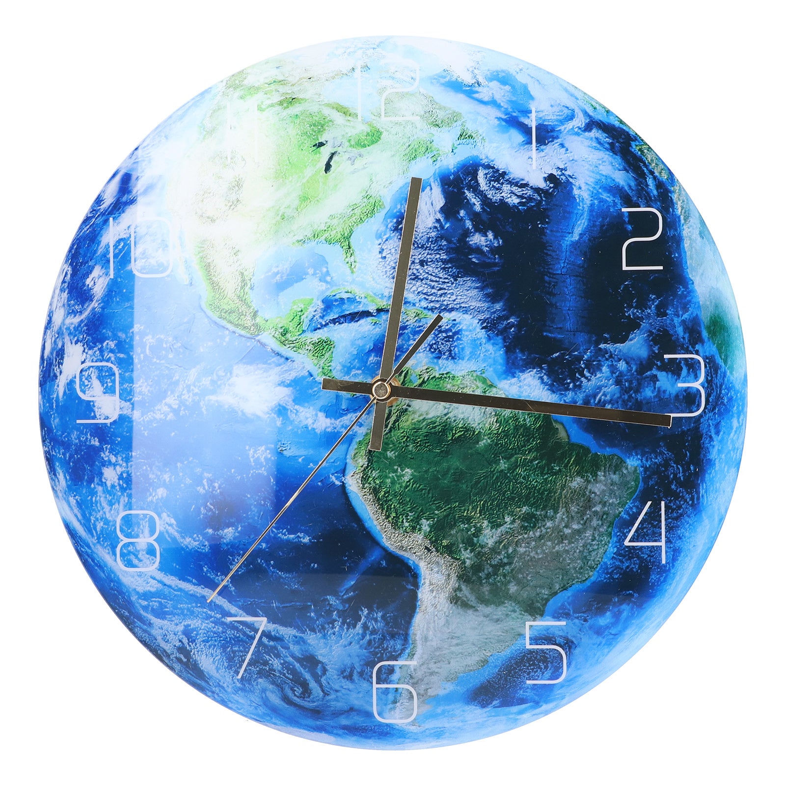 Horloge Murale Terre Acrylique Silencieuse 30x30cm | Leroy Merlin