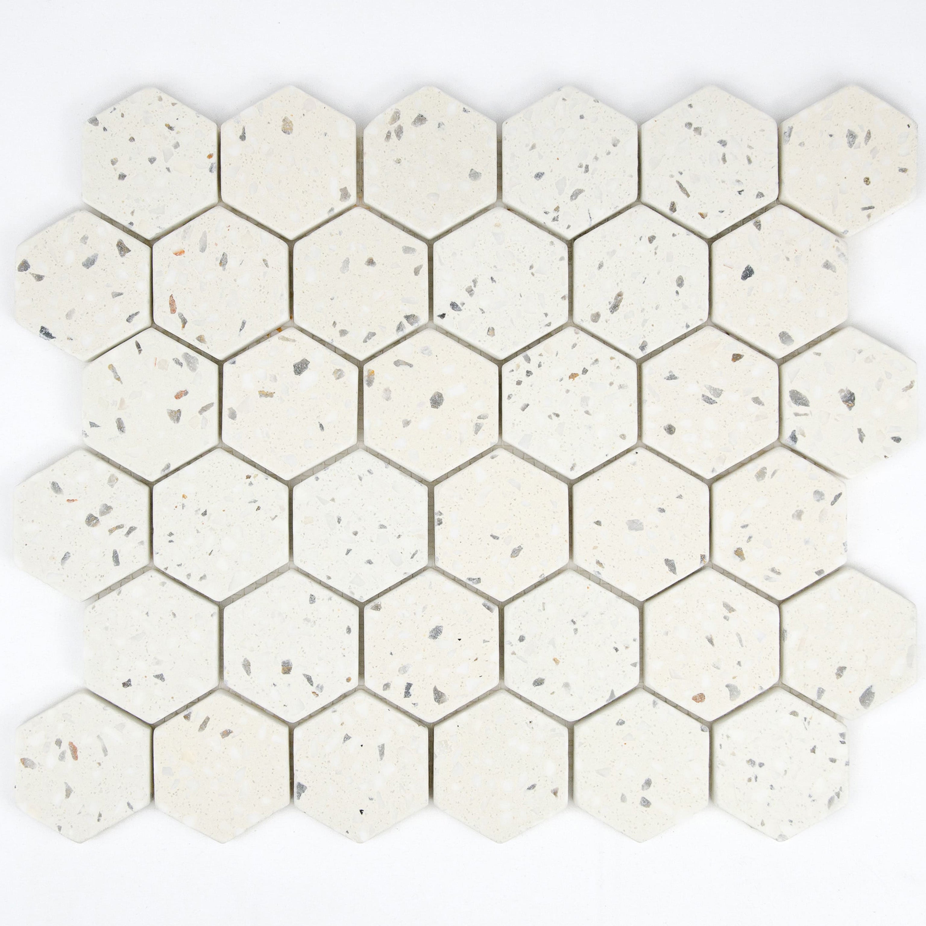 ESAGONO MOSAICO TERRAZZO AVORIO 1 PIATTO 30,5 x 30,5 CM CASA LINEA ...