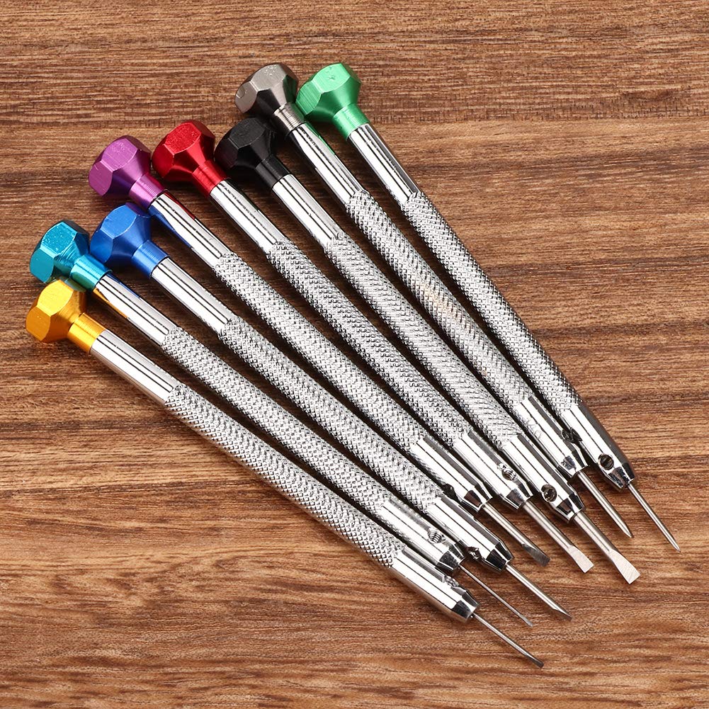 Lot de 8 tournevis pour montres en acier allié pour réparation de ...